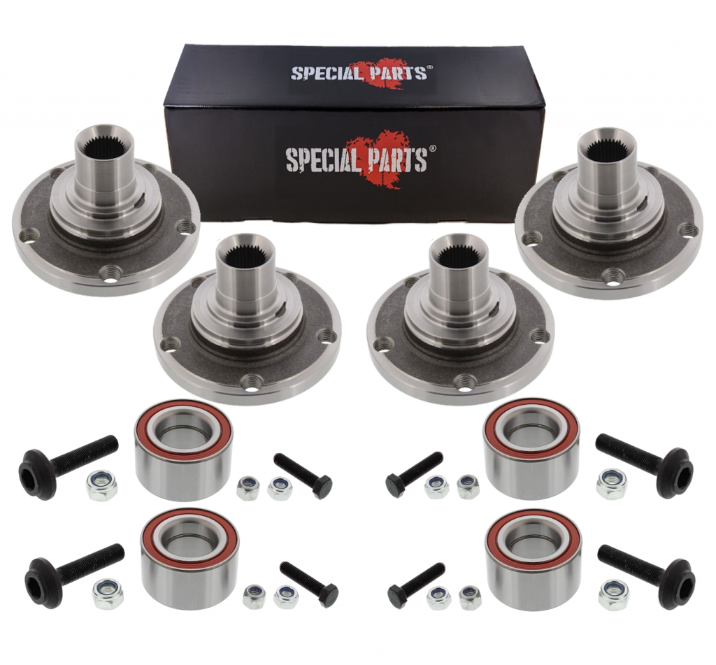 Wheel hub conversion kit, front + rear, Audi 80 to 5x112, front = 75mm ...